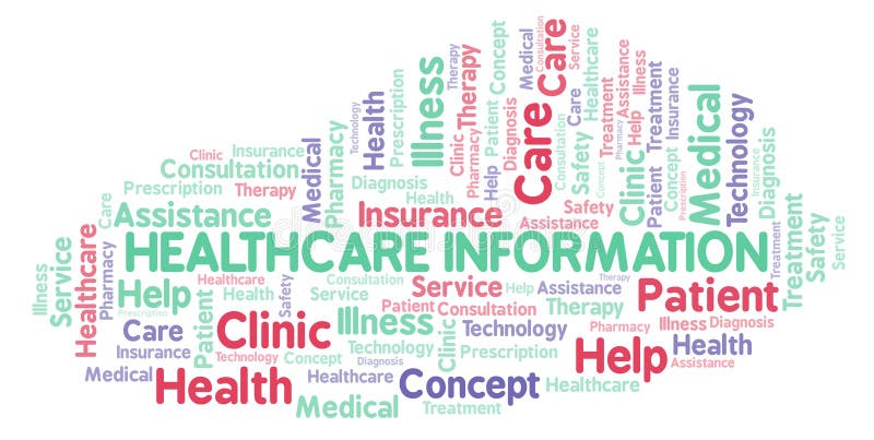 Healthcare Information Word Cloud. Stock Illustration - Illustration of ...