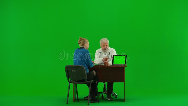 Portrait of Aged Man Medic on Chroma Key Green Screen. Senior Doctor in ... Portrait of Aged Man Medic on Chroma Key Green Screen. Senior Doctor in ...