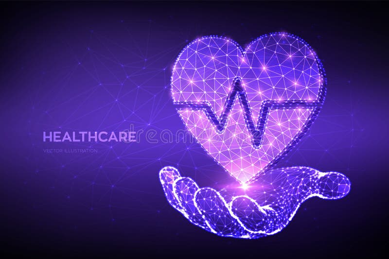 Healthcare Medicine And Cardiology Concept Heart Icon With Heartbeat