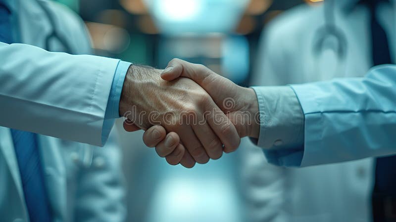 Healthcare and Medicine: Doctors Shaking Hands Stock Photo - Image of ...