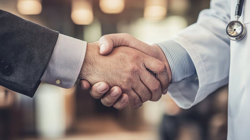 Healthcare Partnership Handshake Symbolizing Collaboration and Trust ...