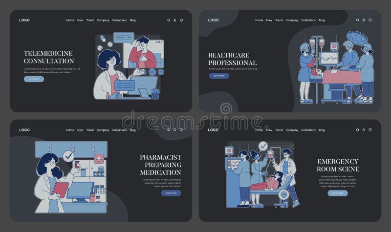 Healthcare Professional. Flat Vector Illustration Stock Vector ...