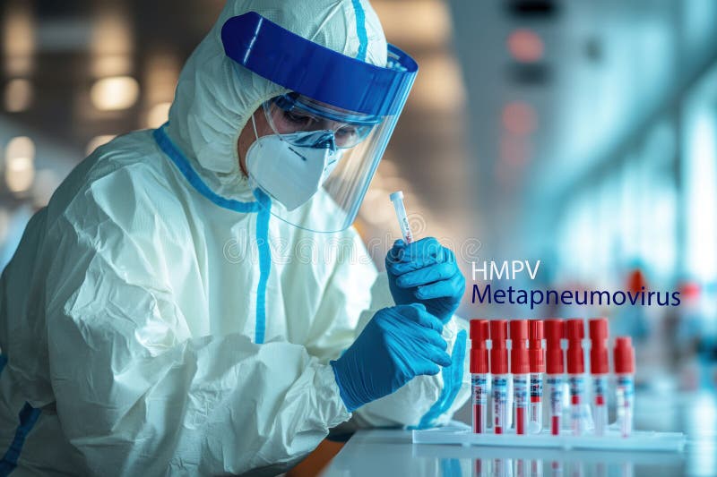 Healthcare Professional in Full Protective Gear Conducting Laboratory ...