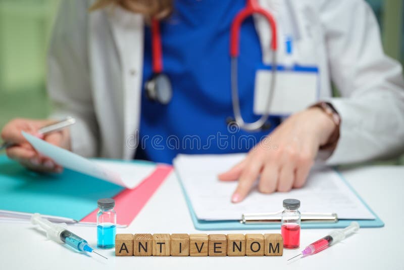 Healthcare Professional Skillfully Preparing Antivenom in a Structured ...