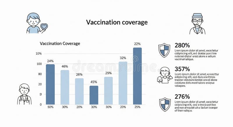 Infographic Illustrating Vaccination Coverage Stock Illustrations – 1 ...
