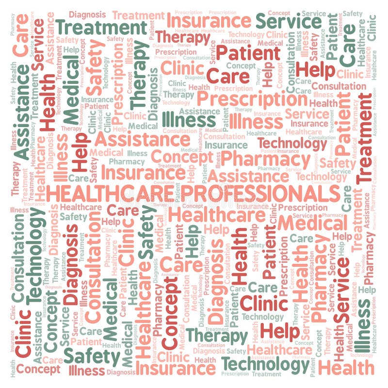 Healthcare Professionals Group Word Cloud Stock Illustration ...