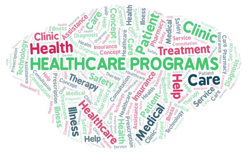 Healthcare Programs Word Cloud. Stock Illustration - Illustration of ...