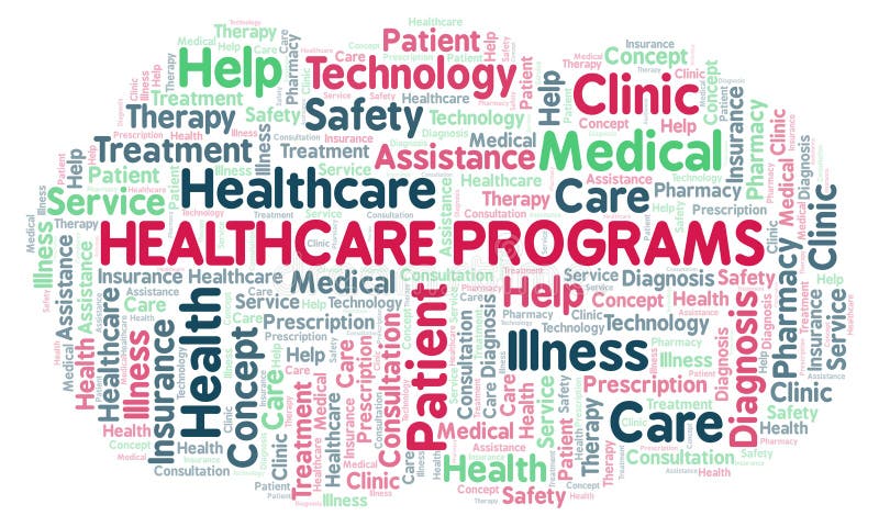 Healthcare Programs Word Cloud. Stock Illustration - Illustration of ...