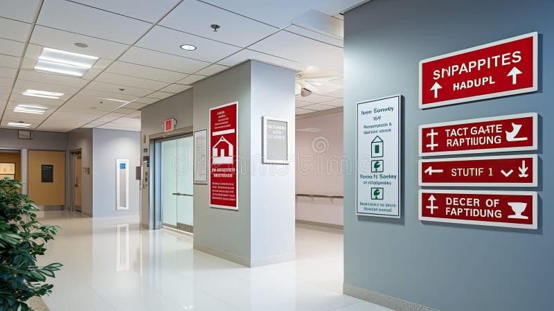 Healthcare Signage Hospital Building Stock Illustration - Illustration ... Healthcare Signage Hospital Building Stock Illustration - Illustration ...