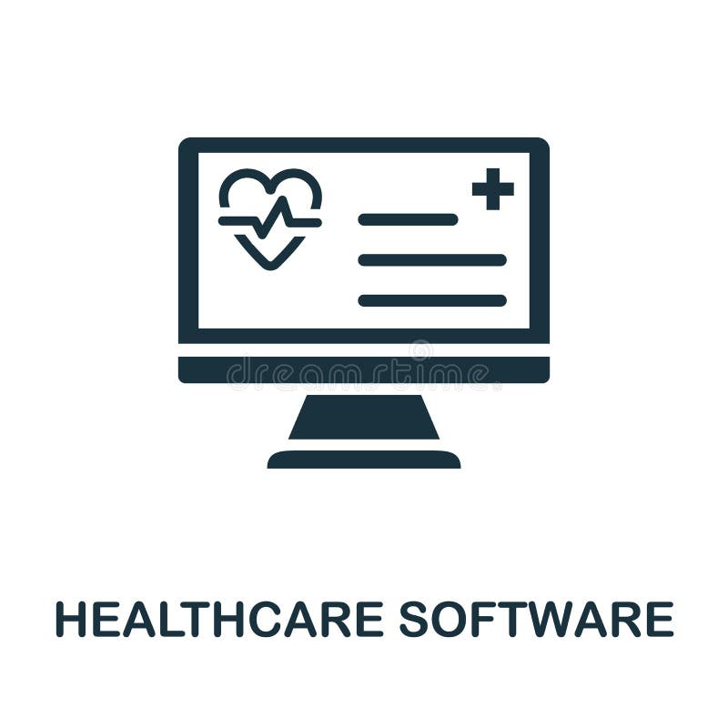 Healthcare Software Icon. Simple Element from Digital Healthcare ...