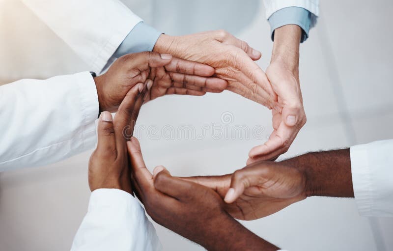 Healthcare, Teamwork and Doctors Hands in a Circle for Support, Trust ... Healthcare, Teamwork and Doctors Hands in a Circle for Support, Trust ...