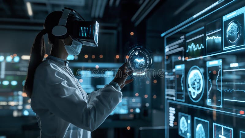 A Healthcare Worker Interacts with Futuristic Virtual Reality ...