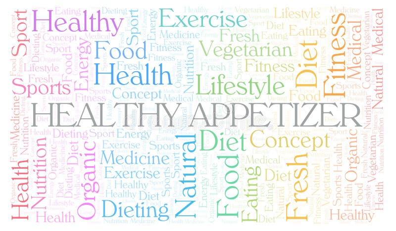 Healthy Appetizer Word Cloud Stock Illustration - Illustration of ...