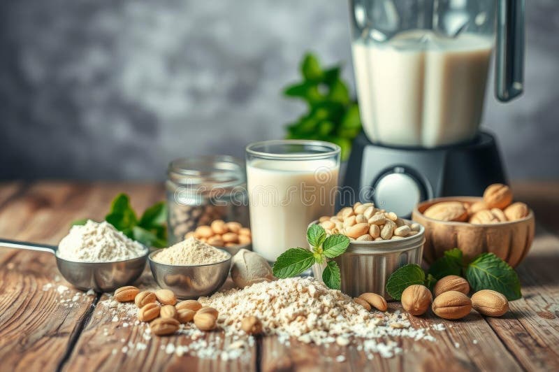 Rustic Protein Shake Ingredients Stock Illustration - Illustration of ...