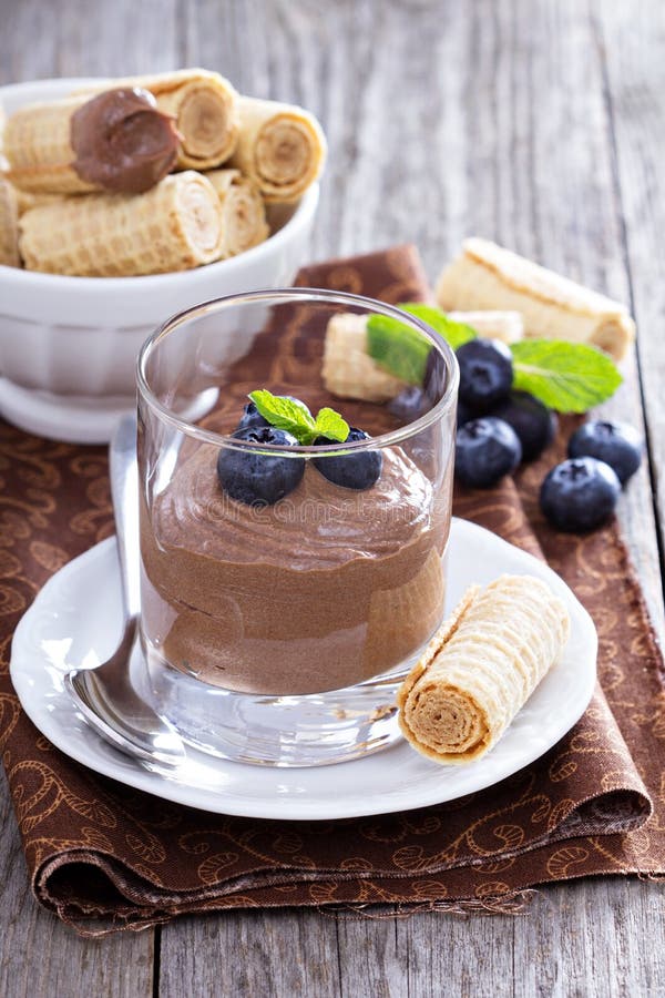 Healthy Avocado Chocolate Pudding Stock Photo - Image of food ...