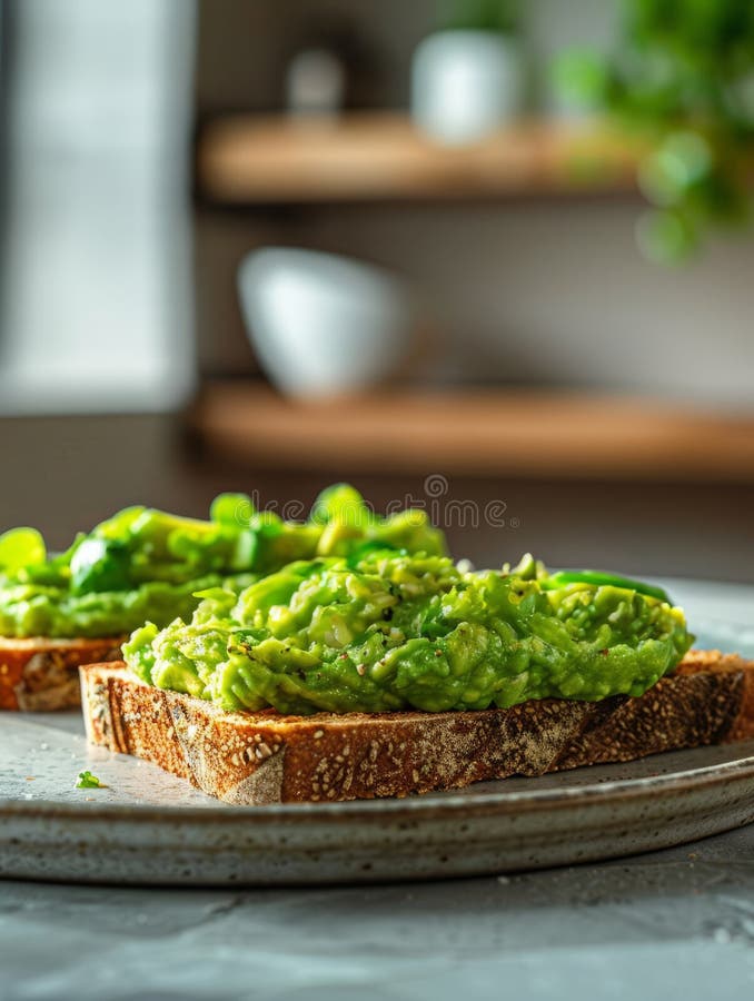 Healthy Avocado Toast Plate Natural Lighting Stock Photos - Free ...