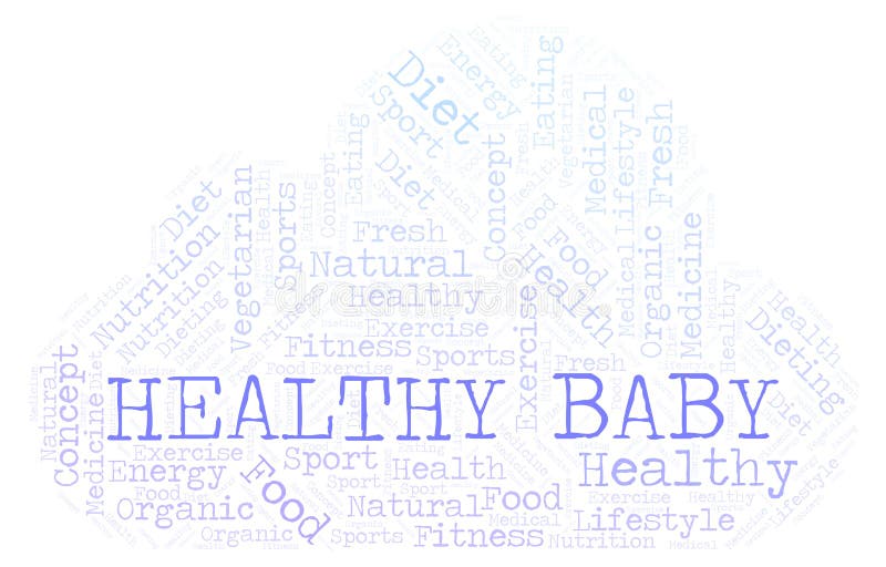 Healthy Baby word cloud. stock illustration. Illustration of lifestyle ...