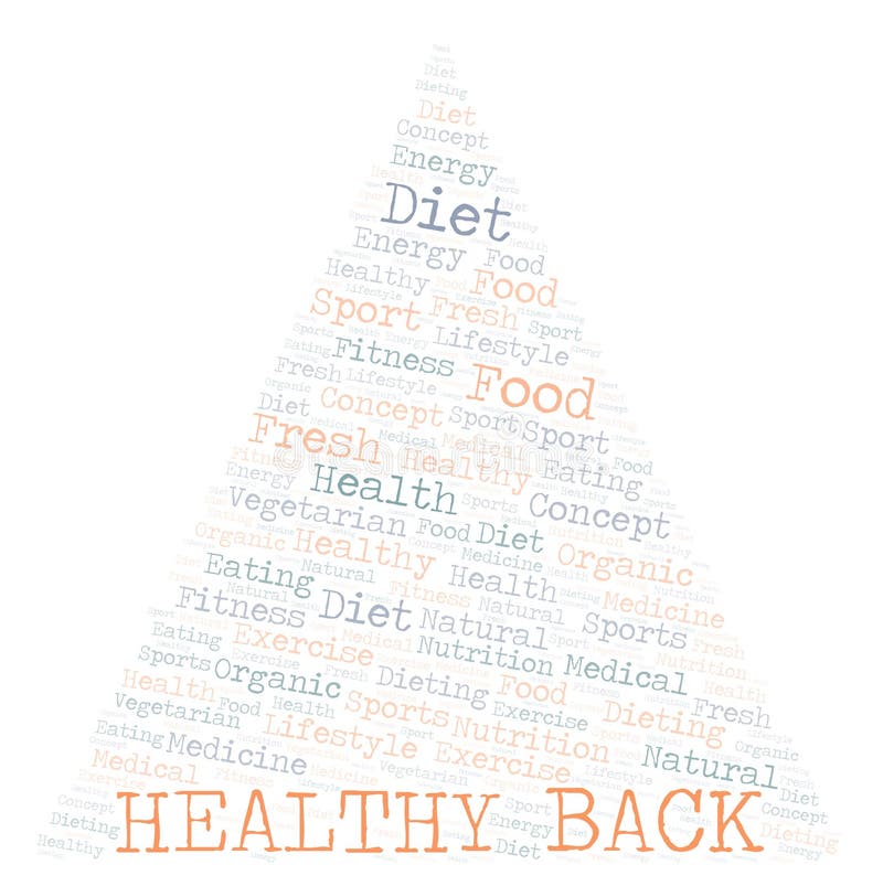 Healthy Back word cloud. stock illustration. Illustration of font ...