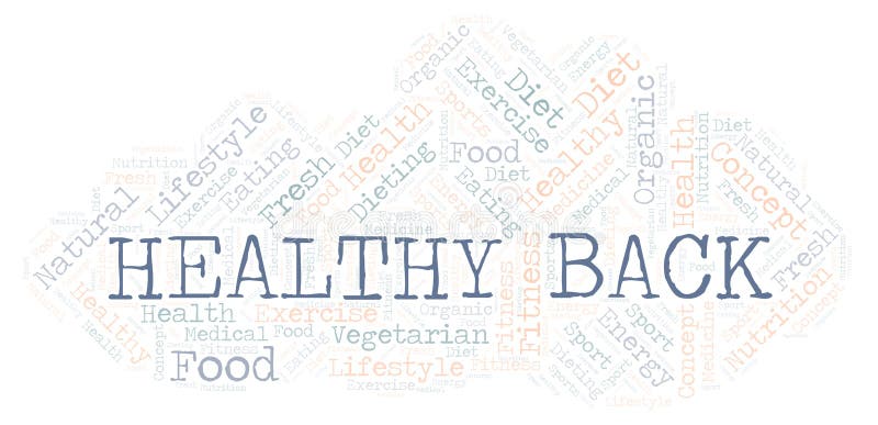 Healthy Back word cloud stock illustration. Illustration of collage ...