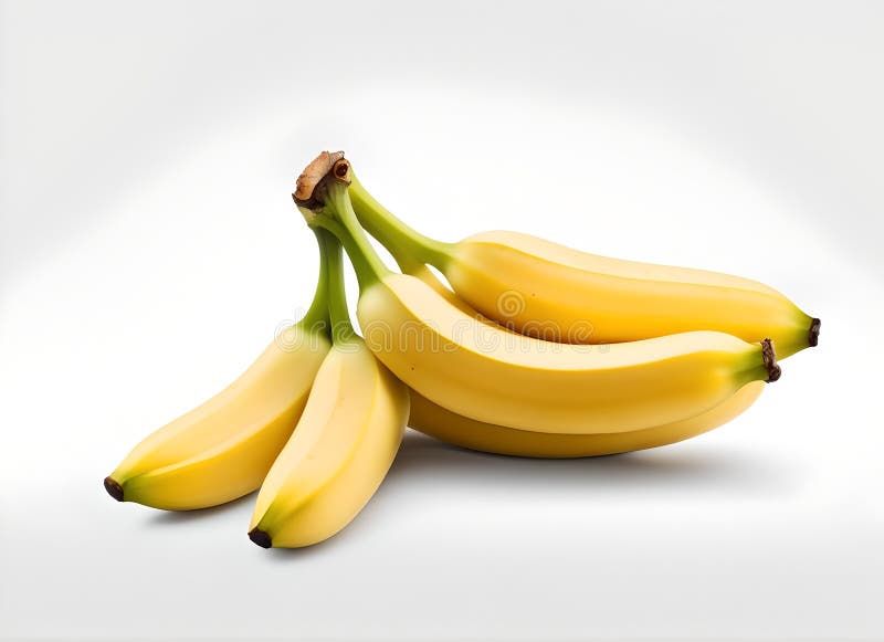 Healthy Bananas on the White Stock Illustration - Illustration of food ...