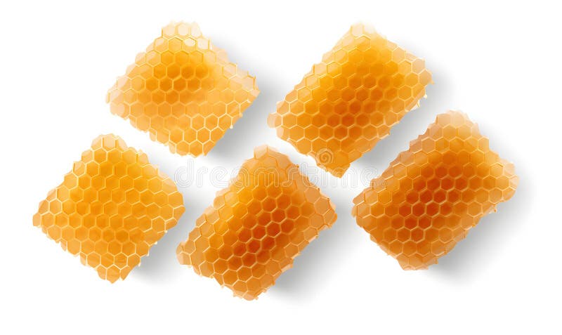 Healthy Bee Honey from Honeycombs Stock Illustration - Illustration of ...