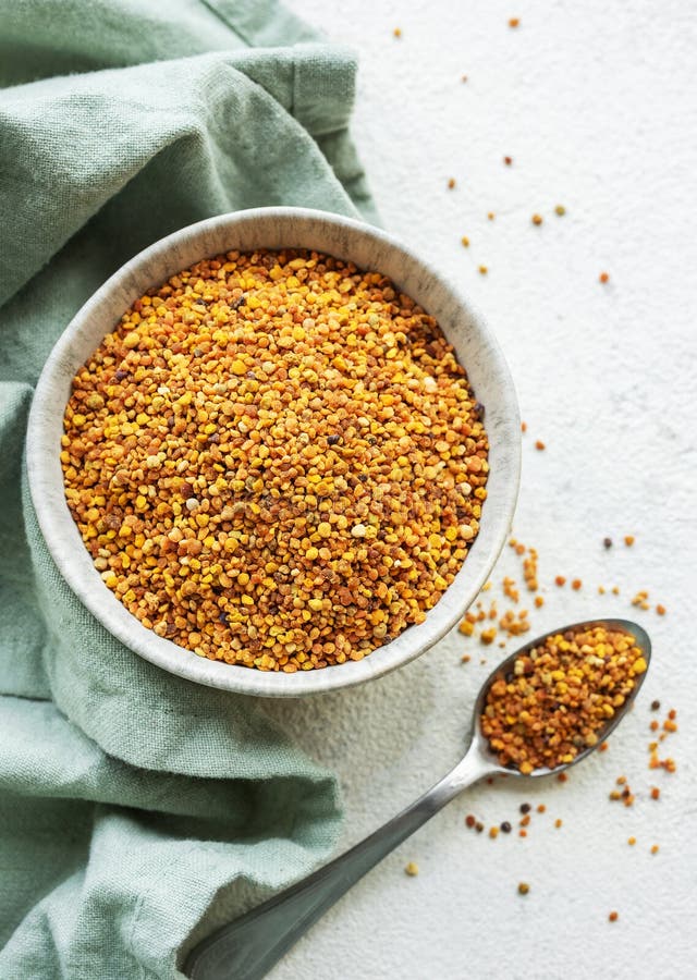 Healthy bee pollen grains stock image. Image of ingredient - 322032815