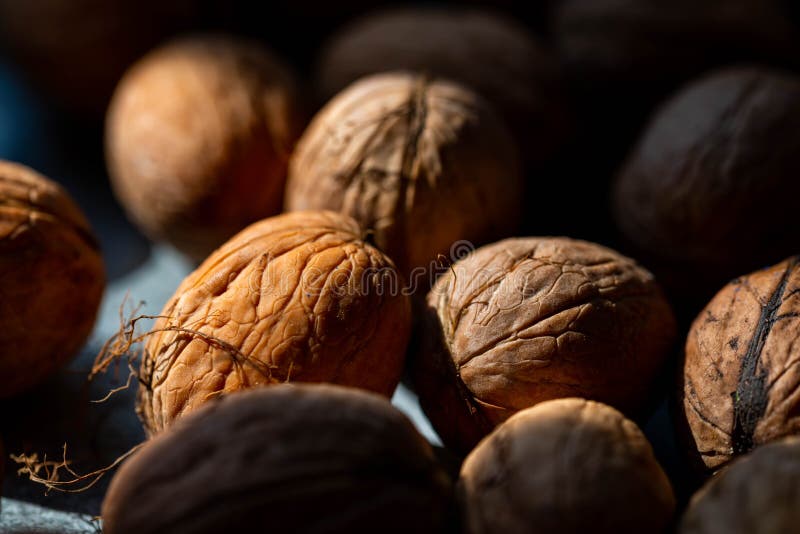 Healthy , Bio, Home Growth Drying Walnut Under Harsh Sunlight Stock ...