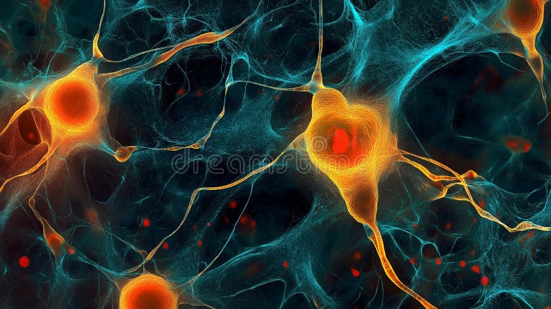 Healthy Brain Tissue, Showcasing the Complex Network Stock Image ...