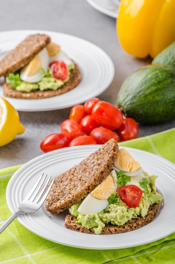 Healthy Bread with Avocado Spread Stock Image - Image of healthy, slice ...