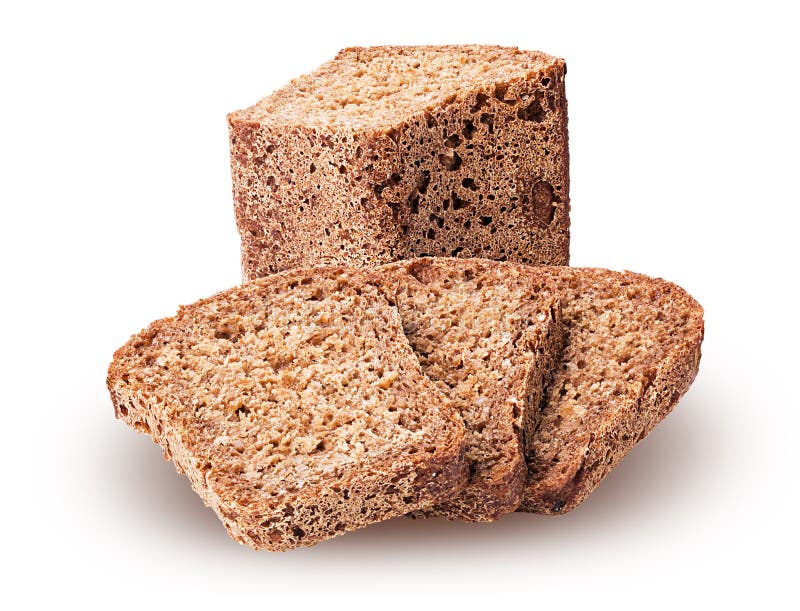 Healthy Bread from Sprouted Grain Cut in Half and Slice Stock Image ...