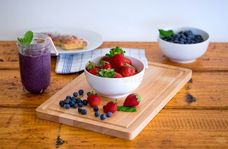 Healthy Breakfast Options stock image. Image of blue - 188887051