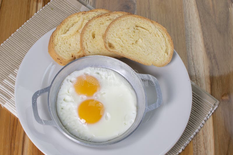Traditional Breakfast of Fried Egg and Bread Slices Stock Image - Image of freshness, dairy ...