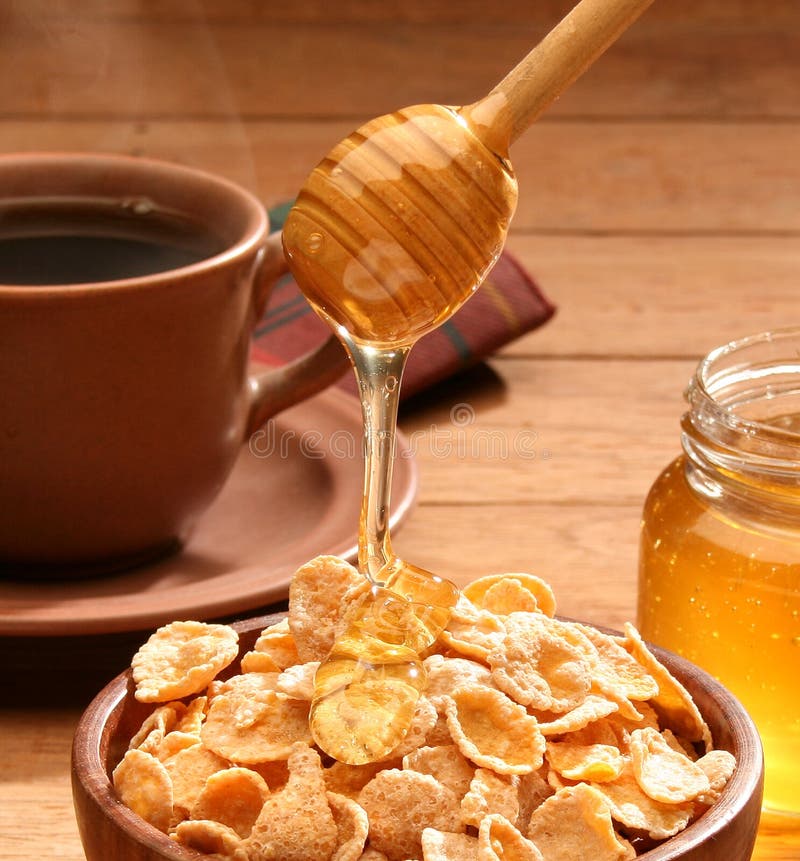 Healthy Breakfast with Honey Stock Image - Image of bowl, ingredient ...