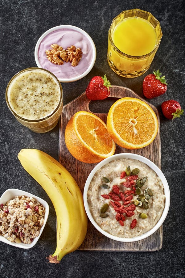 Breakfast ingredients stock image. Image of diet, fiber - 58864231