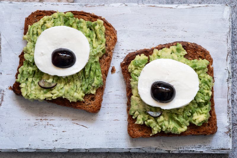 Healthy Breakfast. Monster Avocado Toast Stock Image - Image of brunch ...