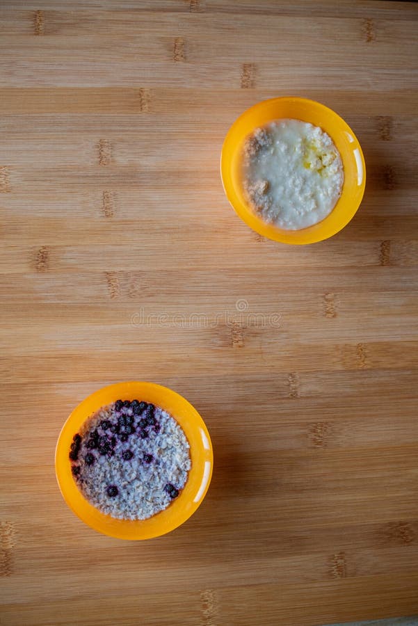 Healthy Breakfast - Oatmeal with Dried Fruit at Table Stock Image ...