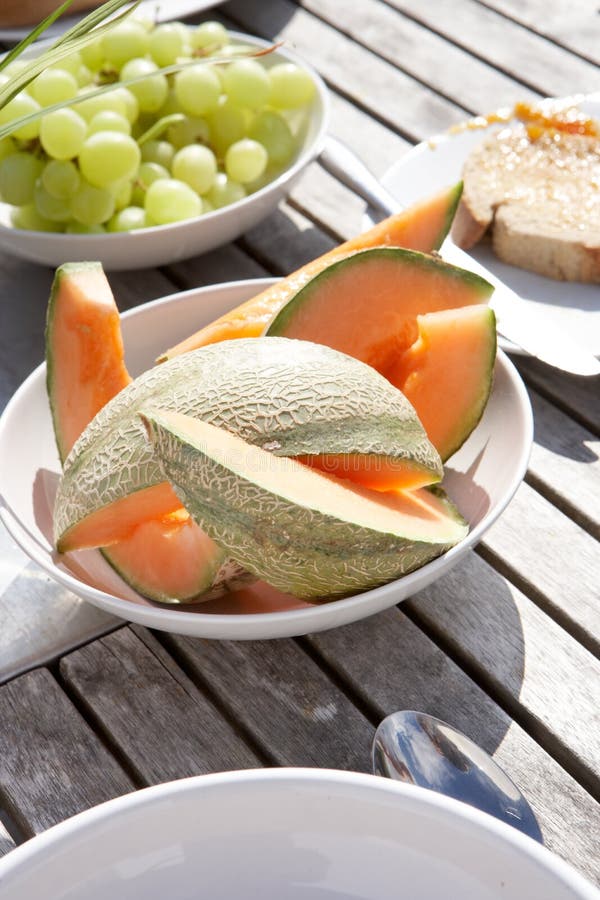 Healthy Breakfast Outside on Table Stock Photo - Image of fresh, meal ...