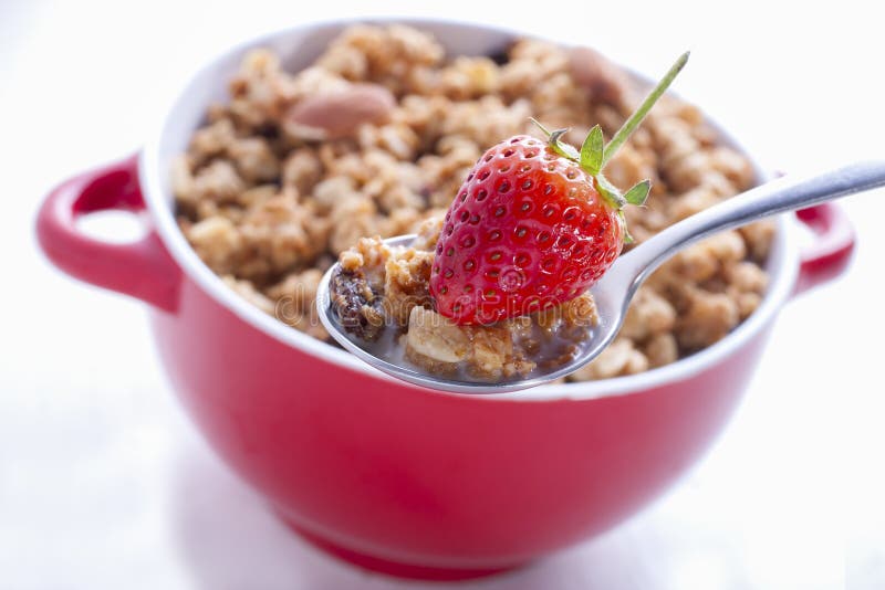 Healthy Breakfast in the Spoon Stock Photo - Image of dietary, orange ...