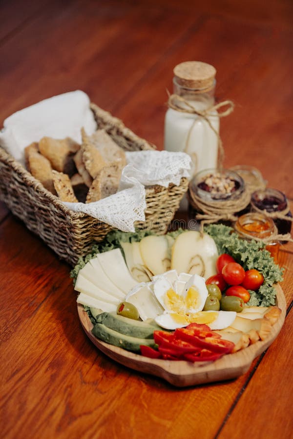 Healthy Breakfast Spread with Vegetables Stock Image - Image of eggs ...