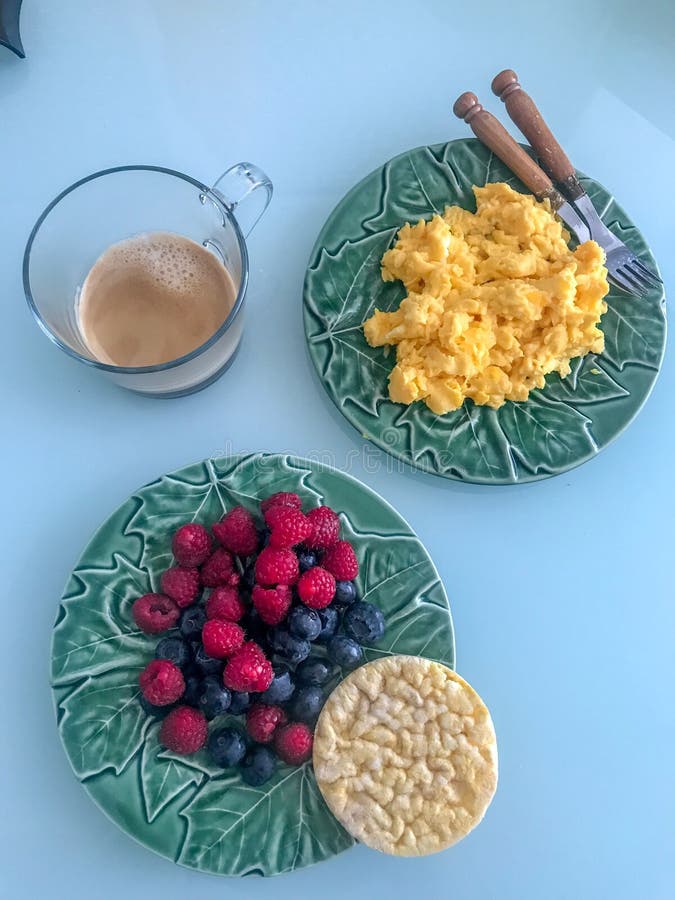 Healthy Breakfast for Two on a Saturday Morning Stock Photo - Image of ...