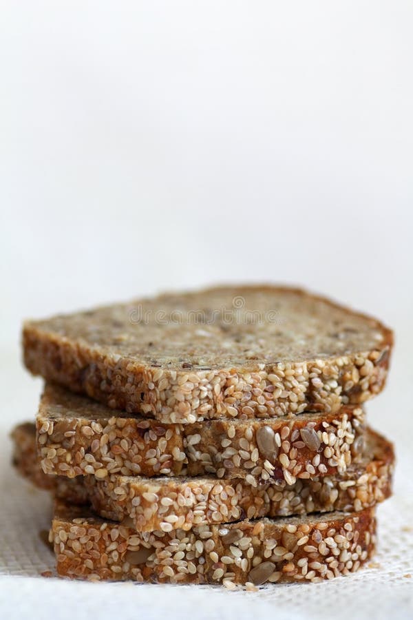 Healthy brown bread stock image. Image of brown, slice - 25190791