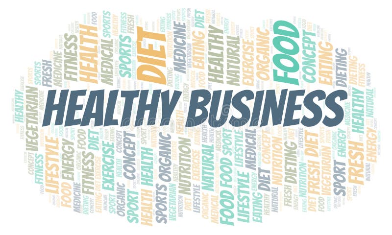 Healthy Business Word Cloud. Stock Illustration - Illustration of ...