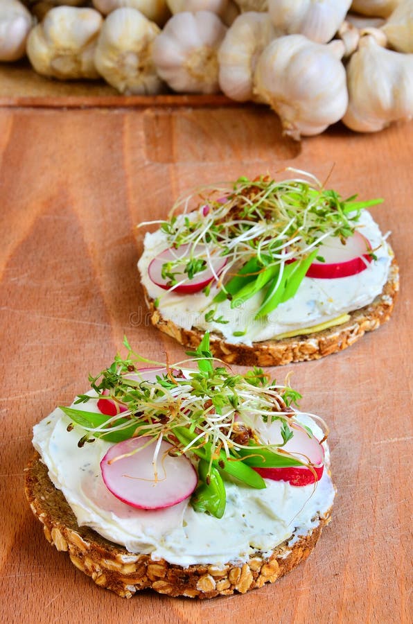 Healthy canapes stock photo. Image of radish, open, color - 18366186