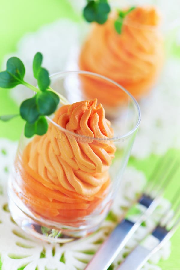 Healthy carrot verrines stock image. Image of glass, caffee - 58311157