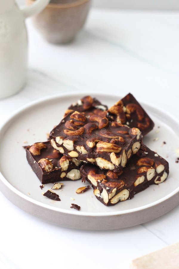 Healthy Cashew Chocolate Bar Diet Snack Stock Image - Image of peanut ...