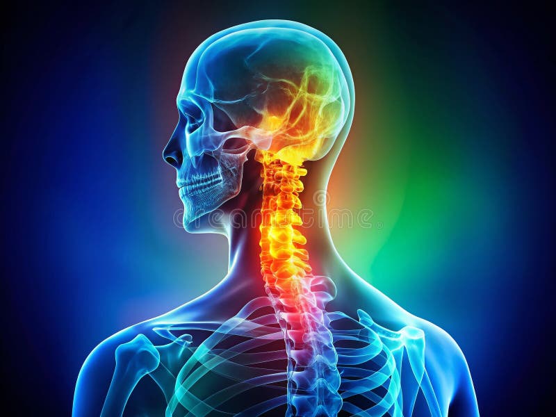 Healthy Cervical Spine XRay a Clear View of Vertebral Alignment and ...
