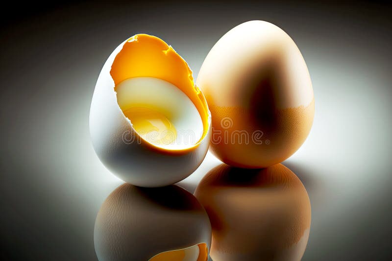 Healthy Chicken Eggs with Light Smooth Shell Stock Photo - Image of ...