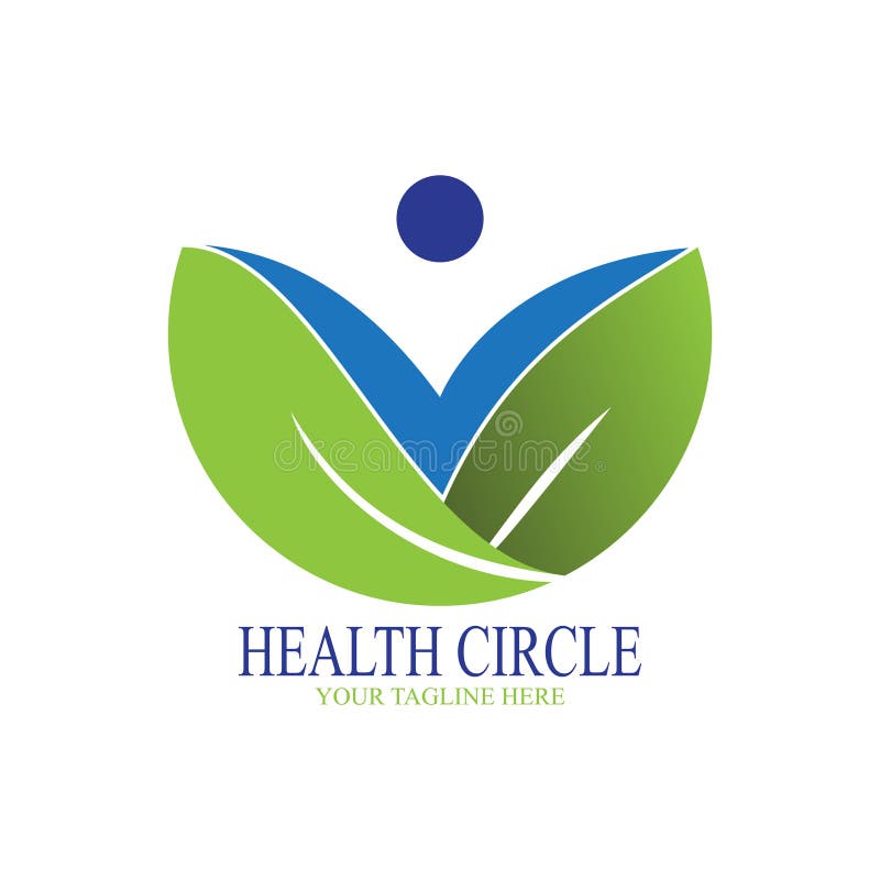 Healthy Circle Logo with Abstract People Stock Vector - Illustration of ...