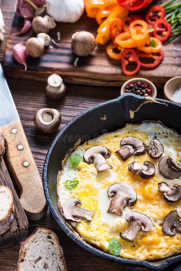 Healthy and Classic Brunch, Simple Scrambeld Eggs Stock Photo - Image ...