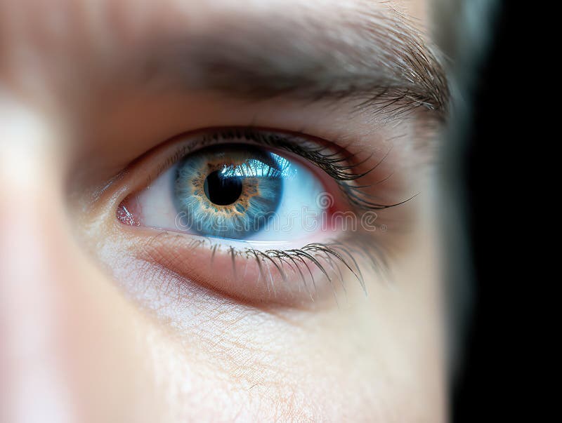 Healthy Clear Blue Eye Macro Close-up Shot Stock Photo - Image of ...
